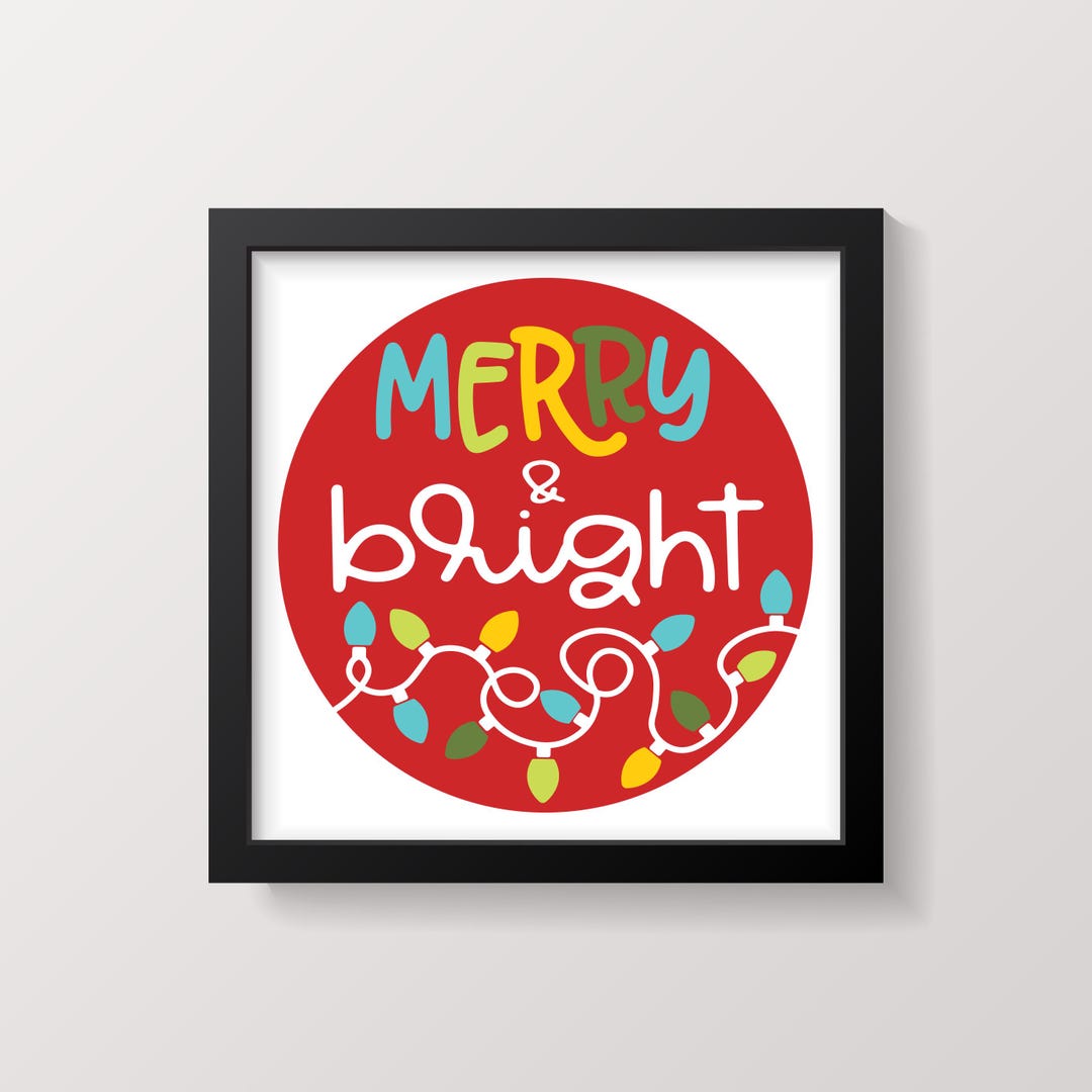 Merry and Bright- Art Print - Etsy