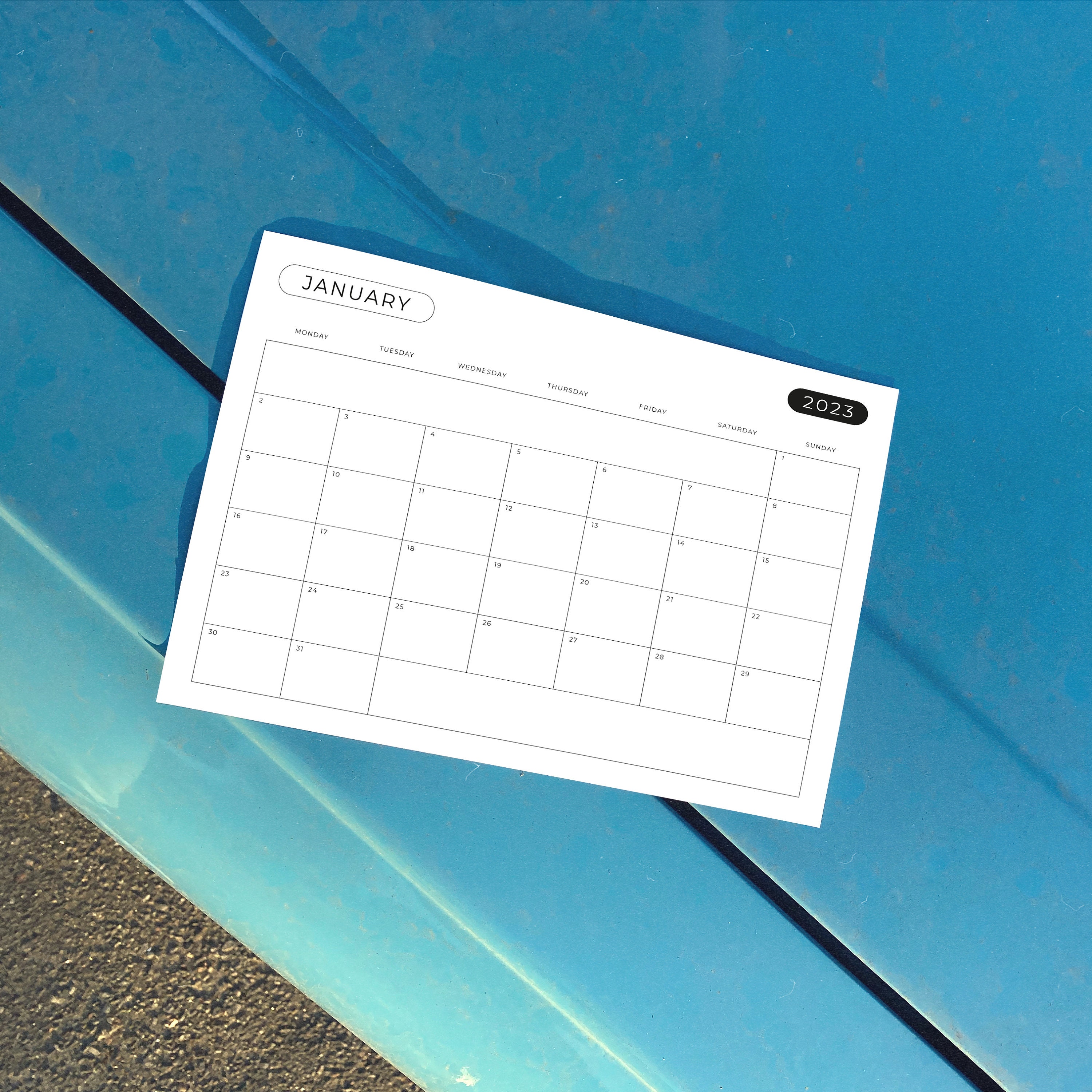 Calendar 2023 / Printable / Monatsplaner 2023 / Minimalistic / A4 ...