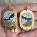 Hand Embroidered Earrings, Handmade Jewelry, Landscape Jewelry, Forest ...