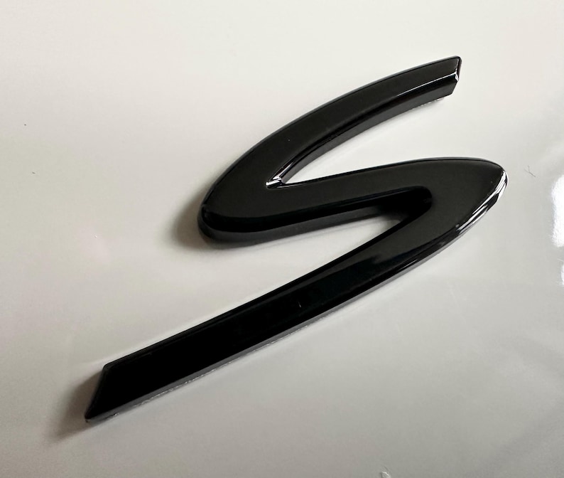 New Gloss Black S Rear Boot Badge Fits Porsche Carrera Targa Panamera ...