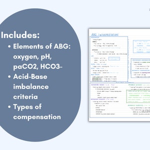 Acid Base Balance Cheatsheet, ABG Interpretation Chart, Respiratory ...