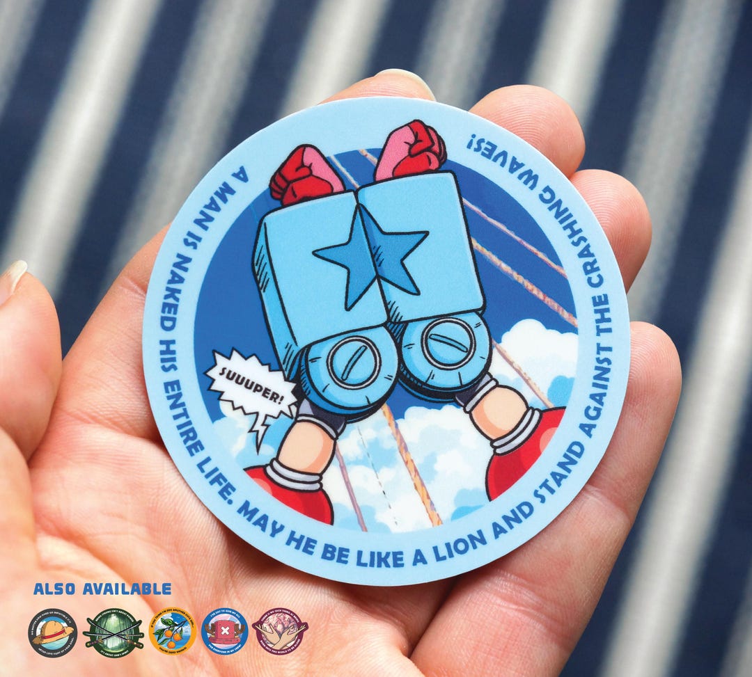 Franky Quote ~ One Piece Inspired Sticker | Straw Hats, Suuper Robot ...