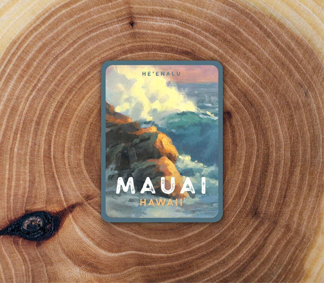 Maui Hawaii Sticker | Travel Sticker Set | Luggage Sticker | Hawaii ...
