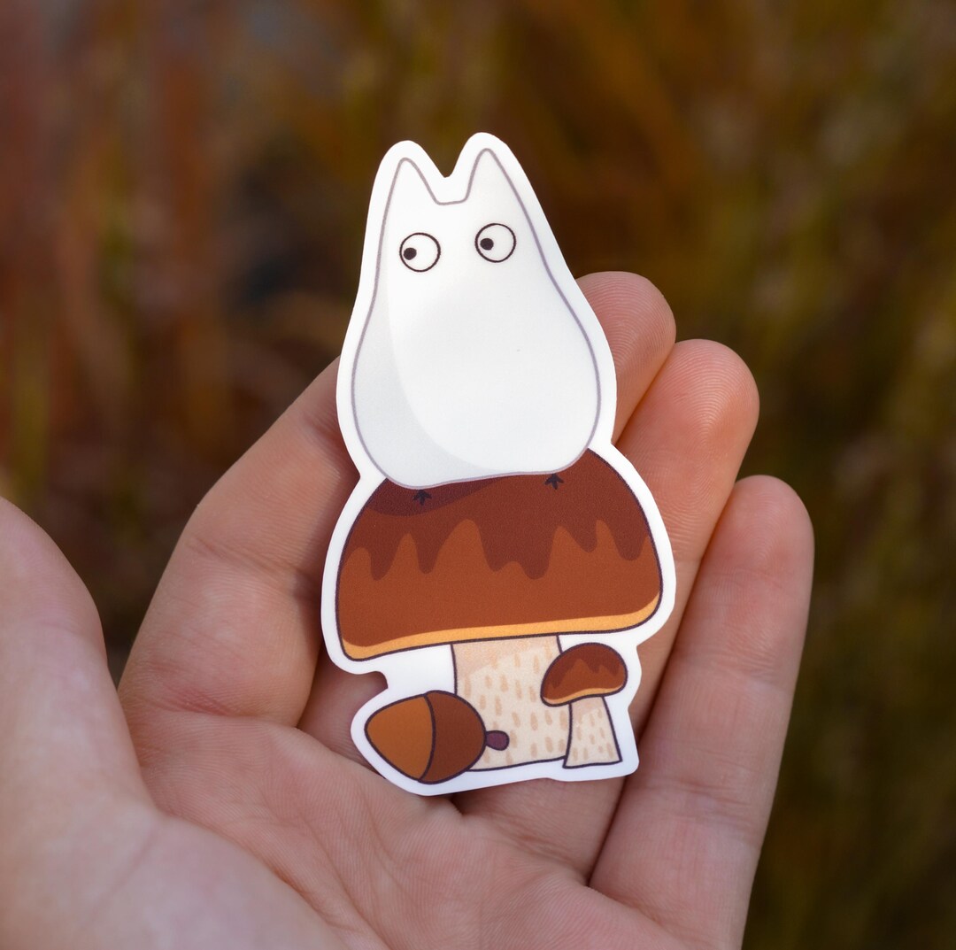 Cute Totoro Fall Mushroom Vinyl Sticker | Cute Stickers | Waterproof ...