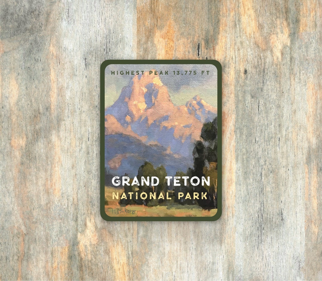 Grand Teton National Park Sticker | Matte Vinyl Travel Sticker Set ...