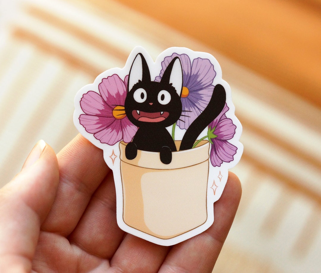 Pocket Cat Jiji Sticker INSPIRED BY Kiki's Delivery Service Black Cat ...