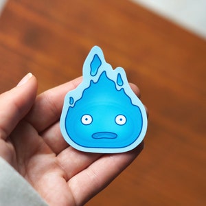 Blue Flame and Howl's Moving Castle Quote Sticker | Fire Demon ...