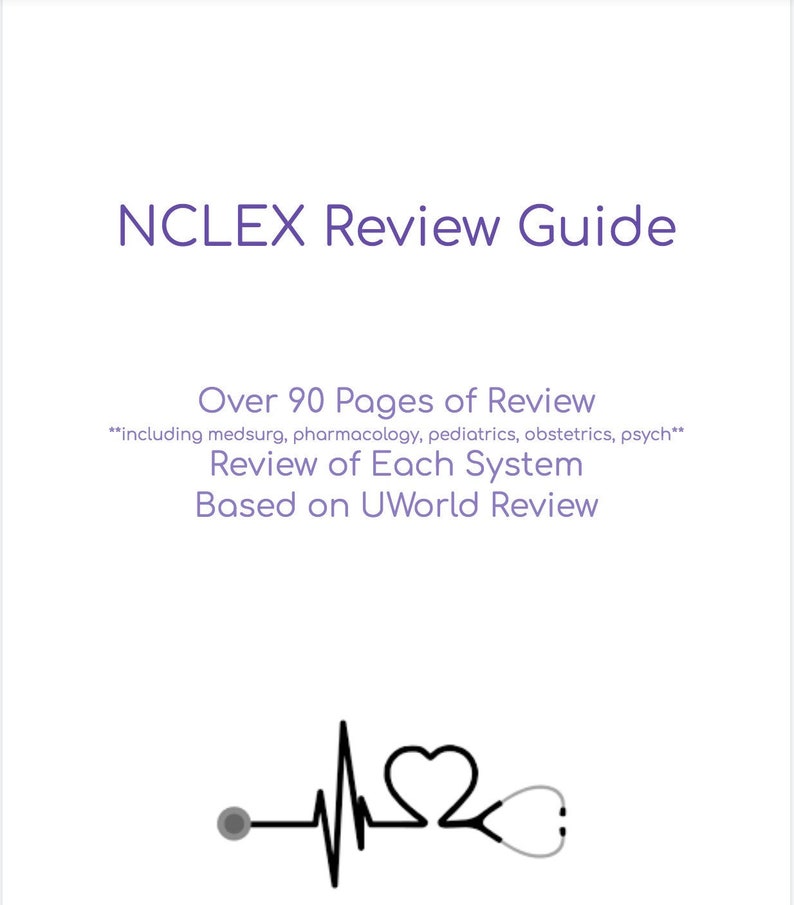NCLEX Review Guide - Etsy