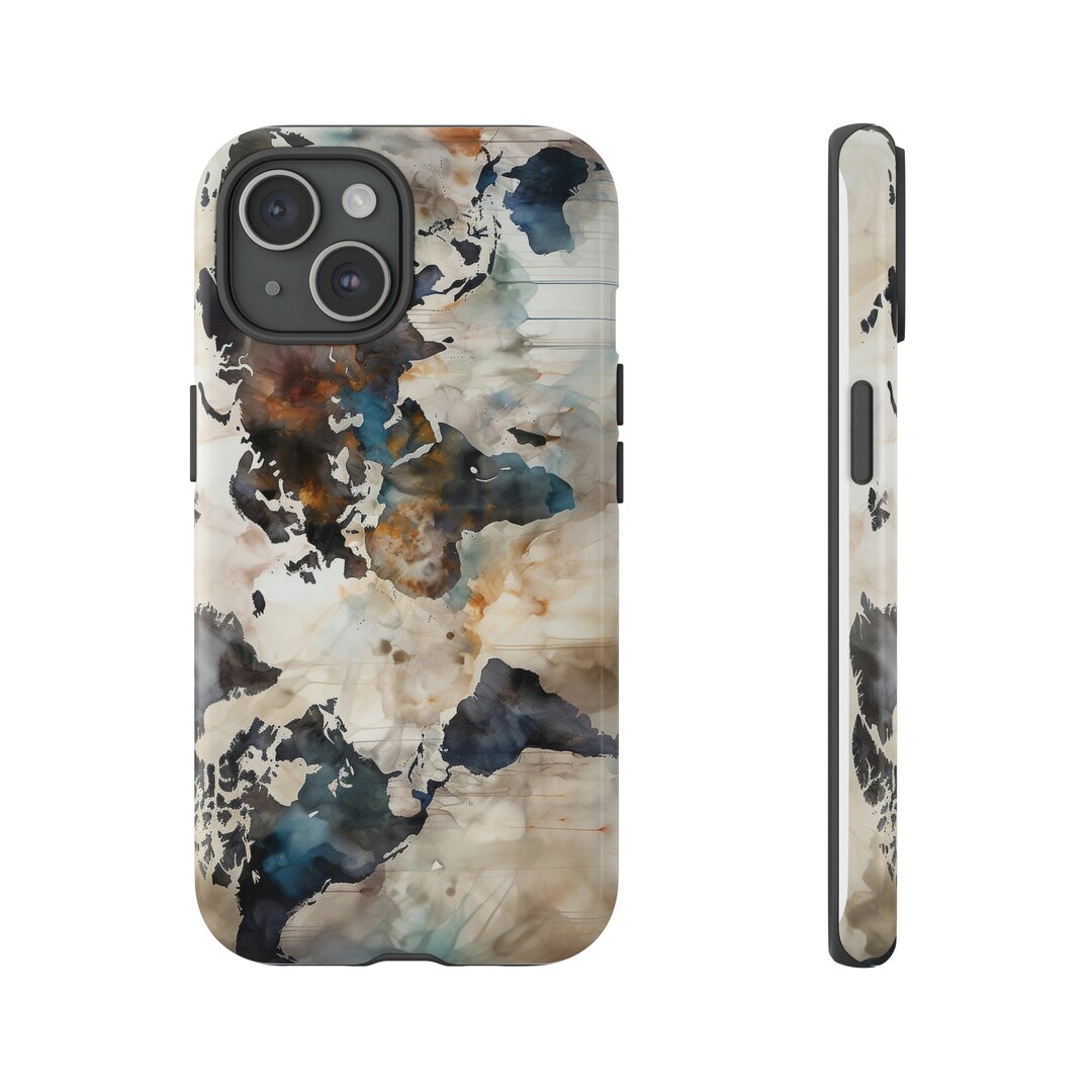 Watercolor Worldmap Abstract Art, Phone Cases, iPhone Cases, Samsung ...