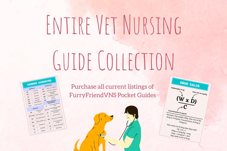 Entire Vet Nursing Pocket Guide Collection - Etsy