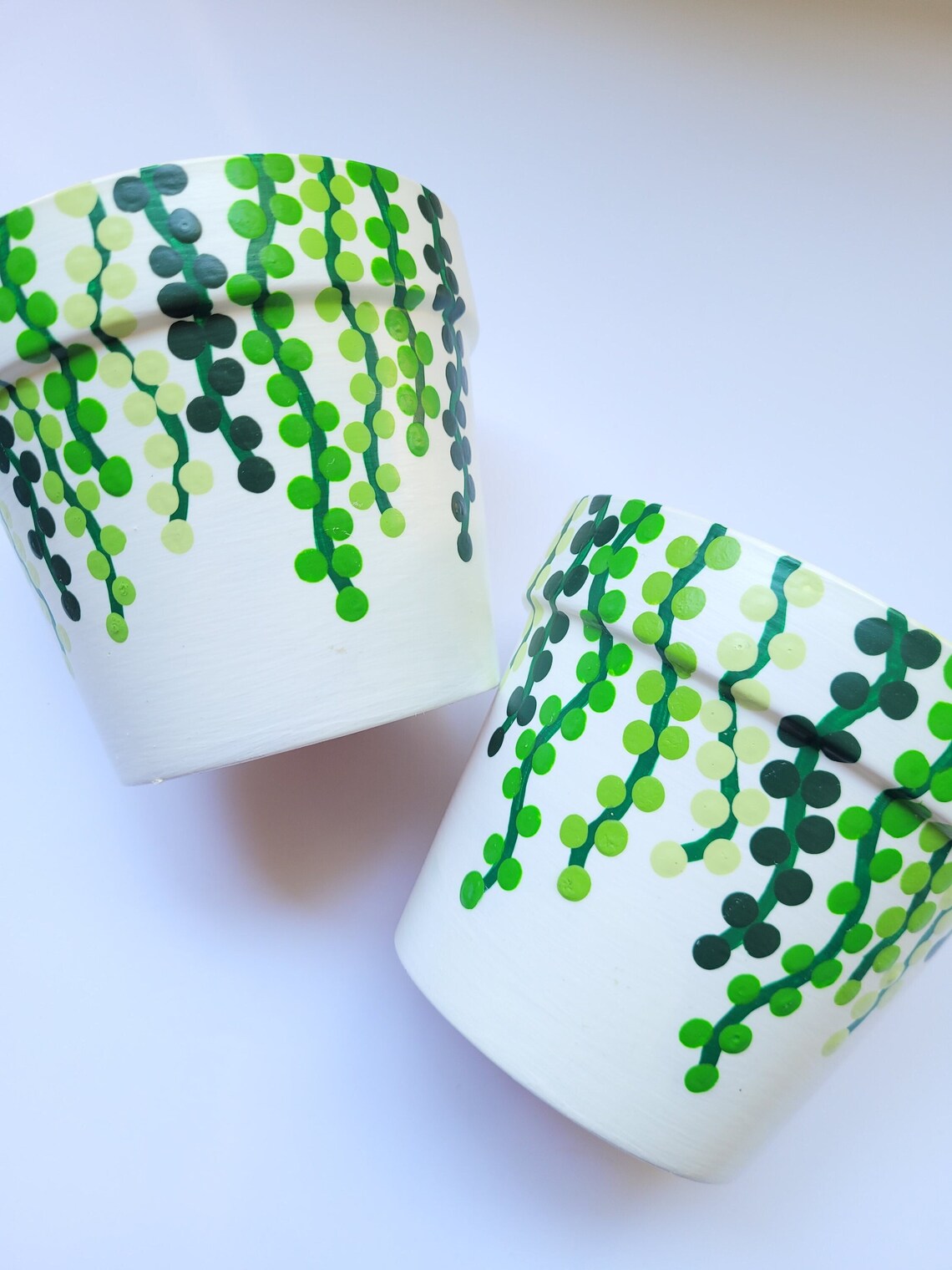 String of Pearls Pot Hand Painted Plant Pot - Etsy