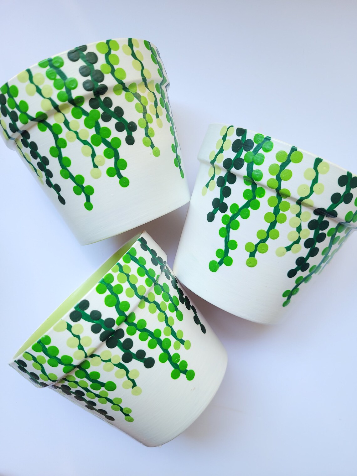 String of Pearls Pot Hand Painted Plant Pot - Etsy