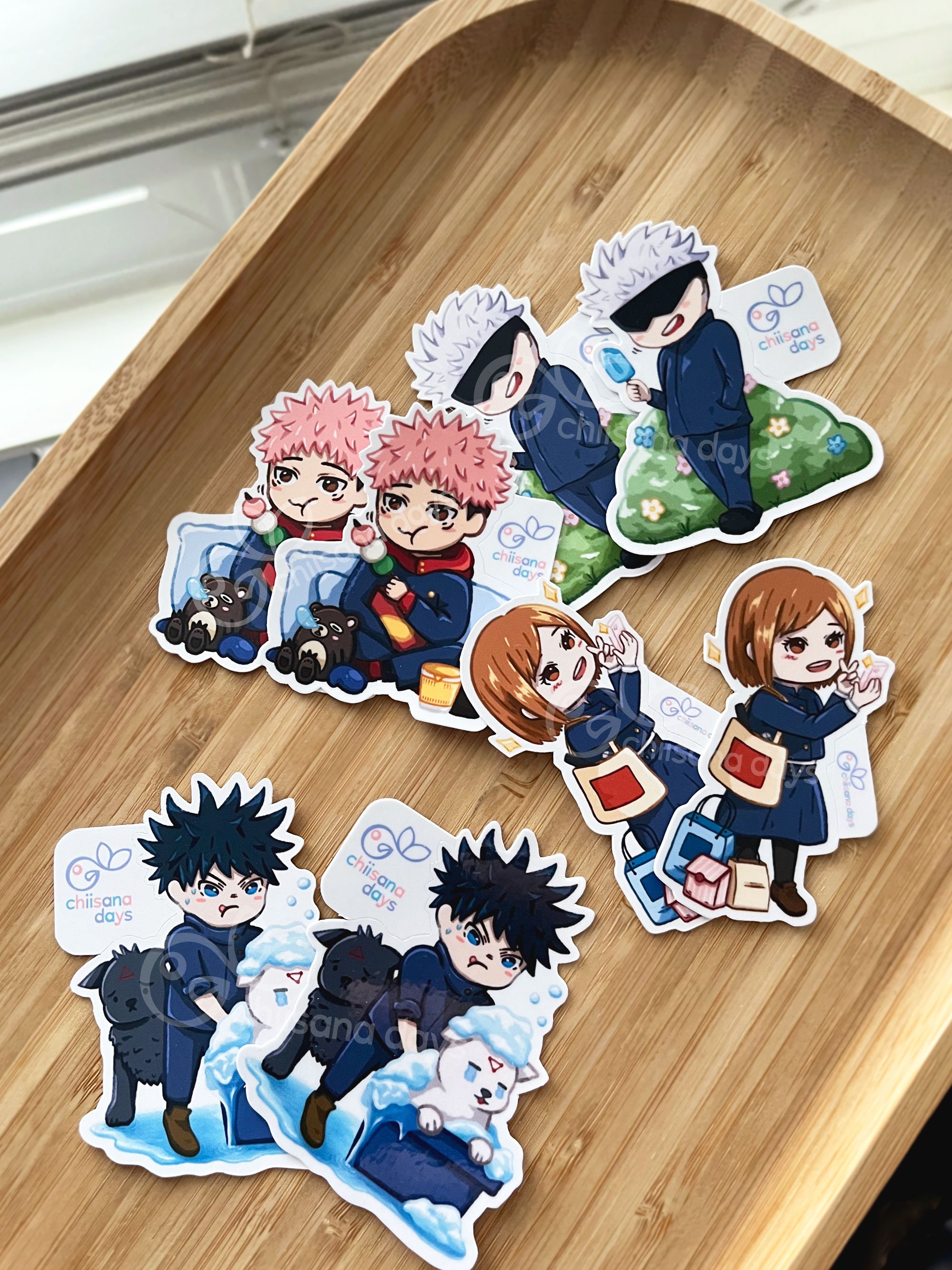 JJK Sorcerers Die-cut Vinyl Sticker Chibi Anime Yuji, Nobara, Megumi ...