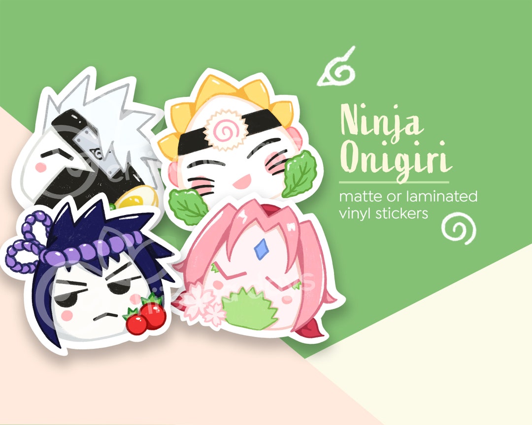 Cute Anime Ninja Onigiri Die-cut Vinyl Stickers Team 7 - Etsy