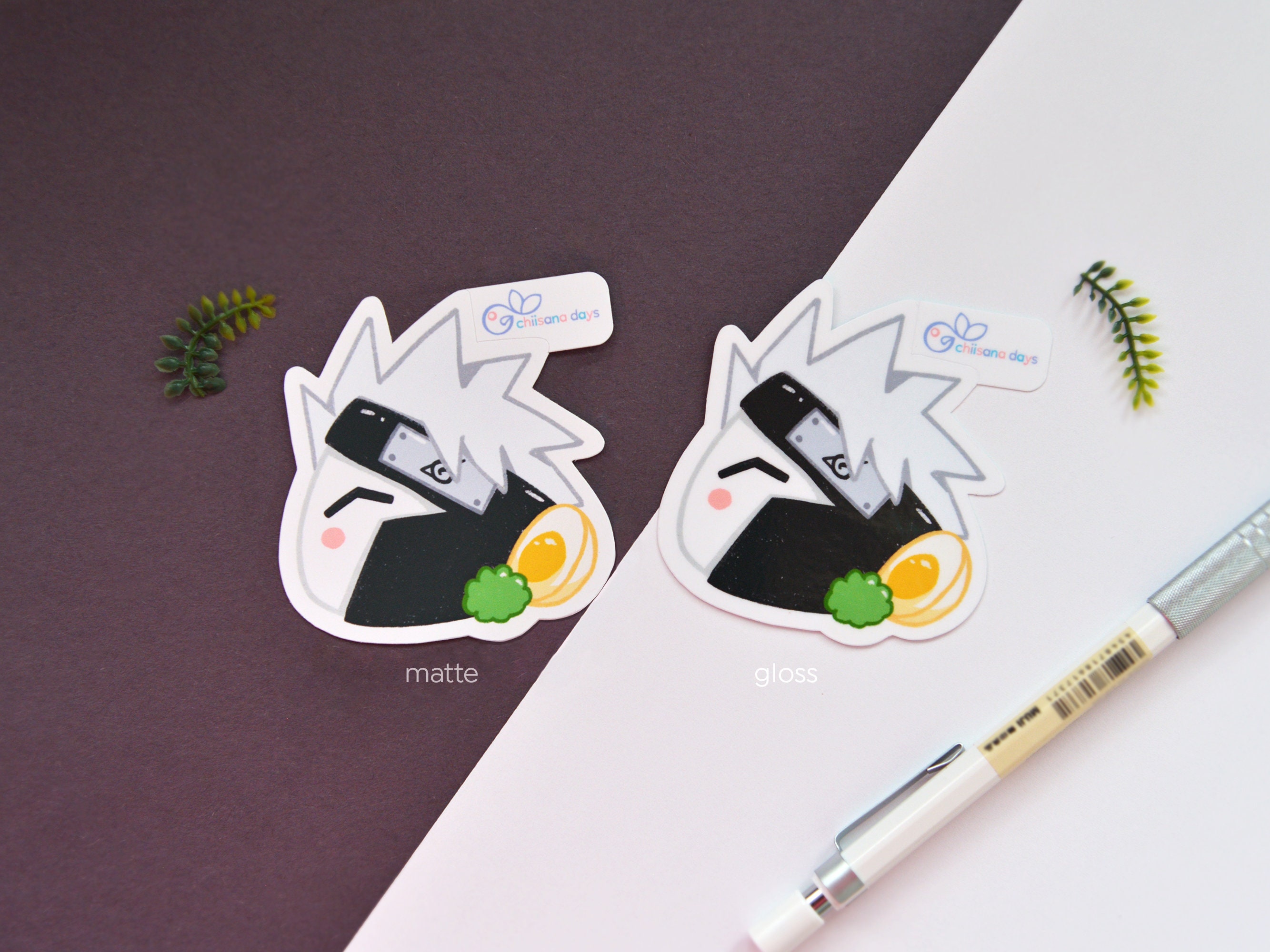 Cute Anime Ninja Onigiri Die-cut Vinyl Stickers Team 7 Kawaii Matte ...