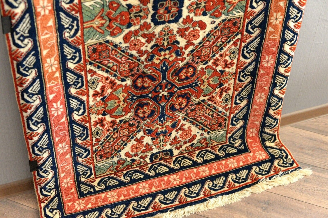 Antique Caucasian Runner Rug Seychour Kuba Shirvan Carpet Vintage ...