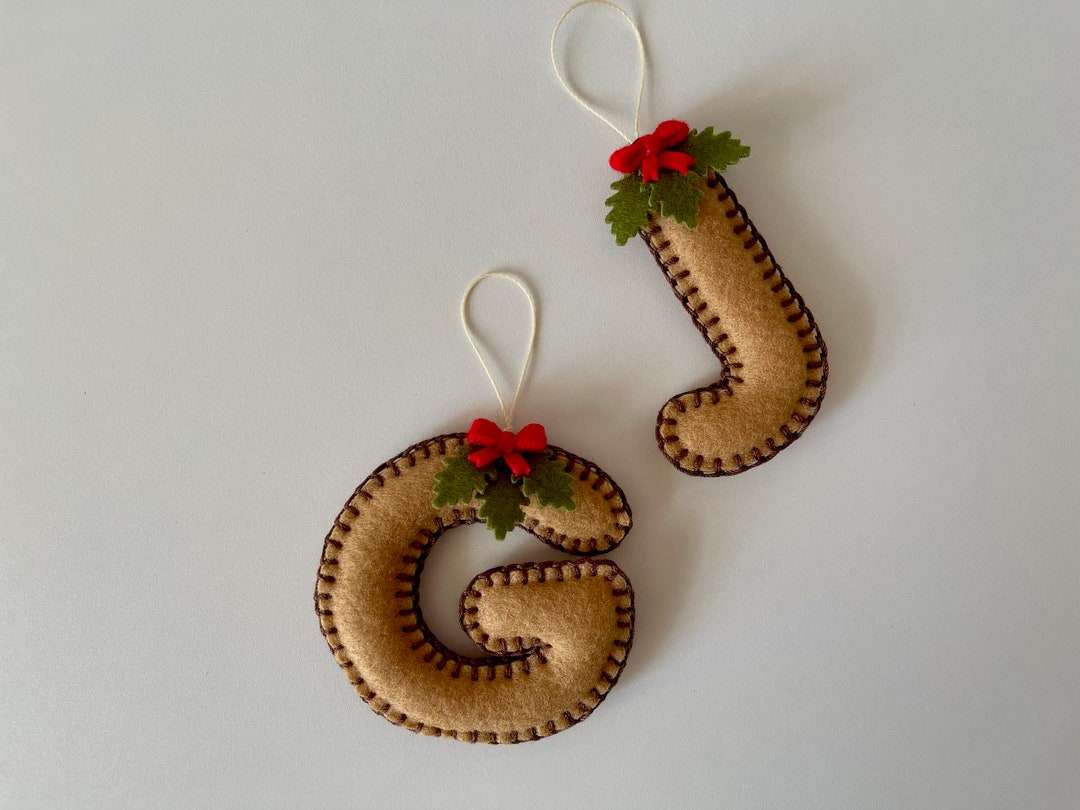 Monogram Ornament Letter Ornaments Initials Ornament Gift Toppers ...