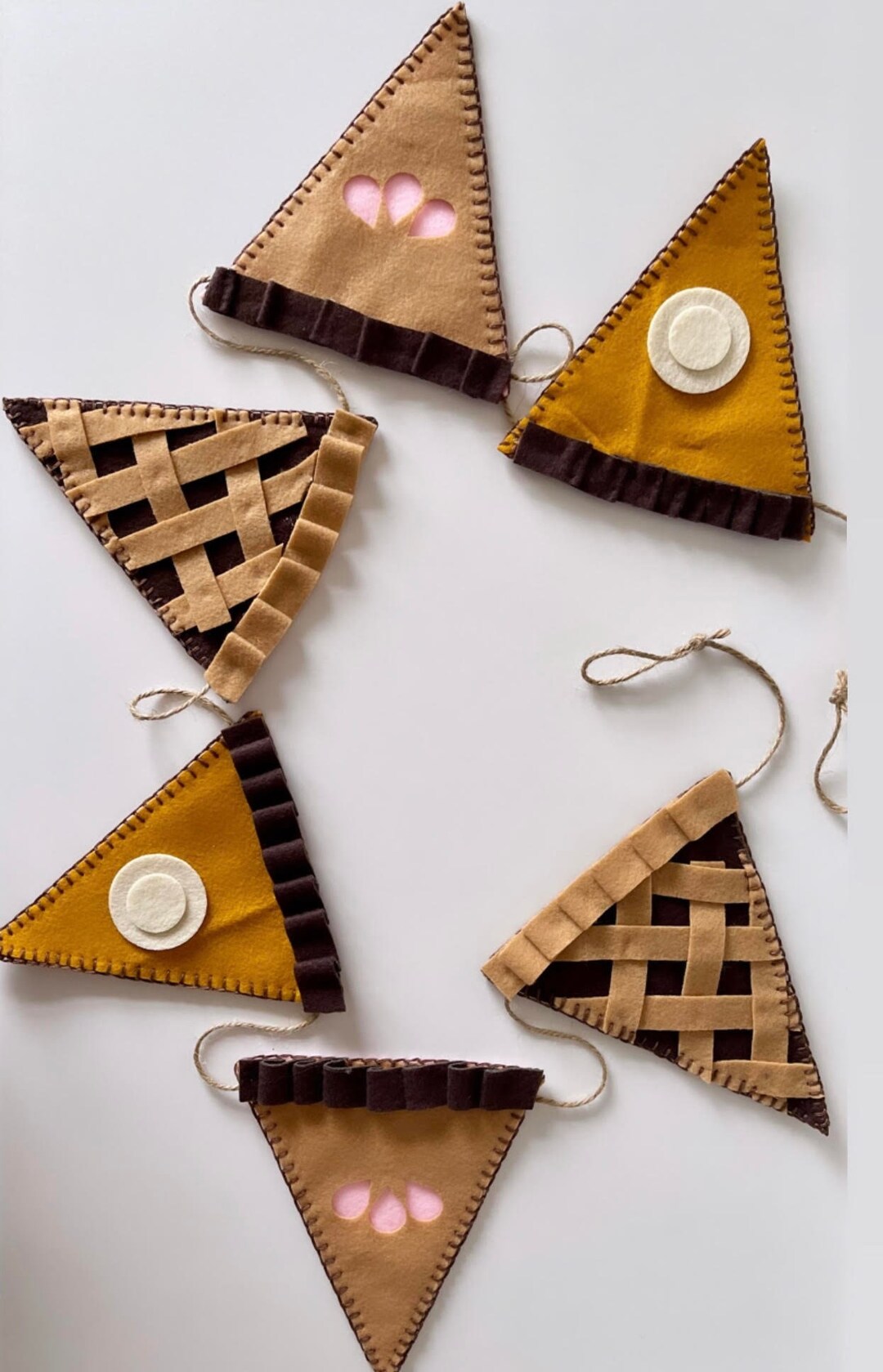 Pie Thanksgiving Felt Garland | Thanksgiving Decoration | Custom Size ...