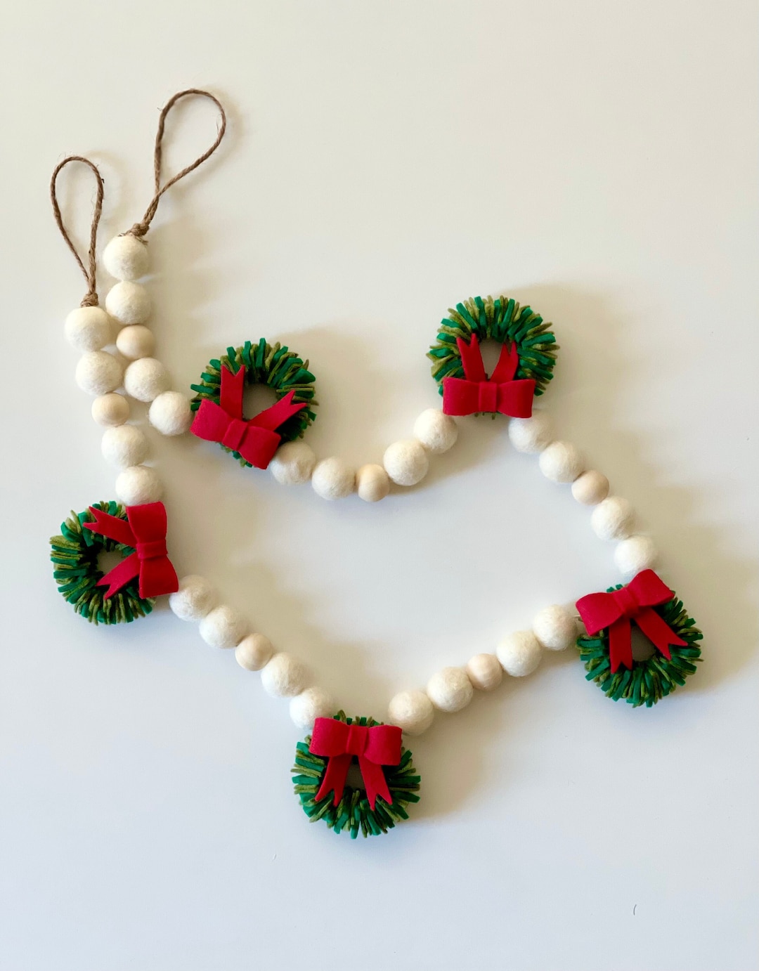 Christmas Felt Garland |christmas Wreath Garland | Christmas Garland ...