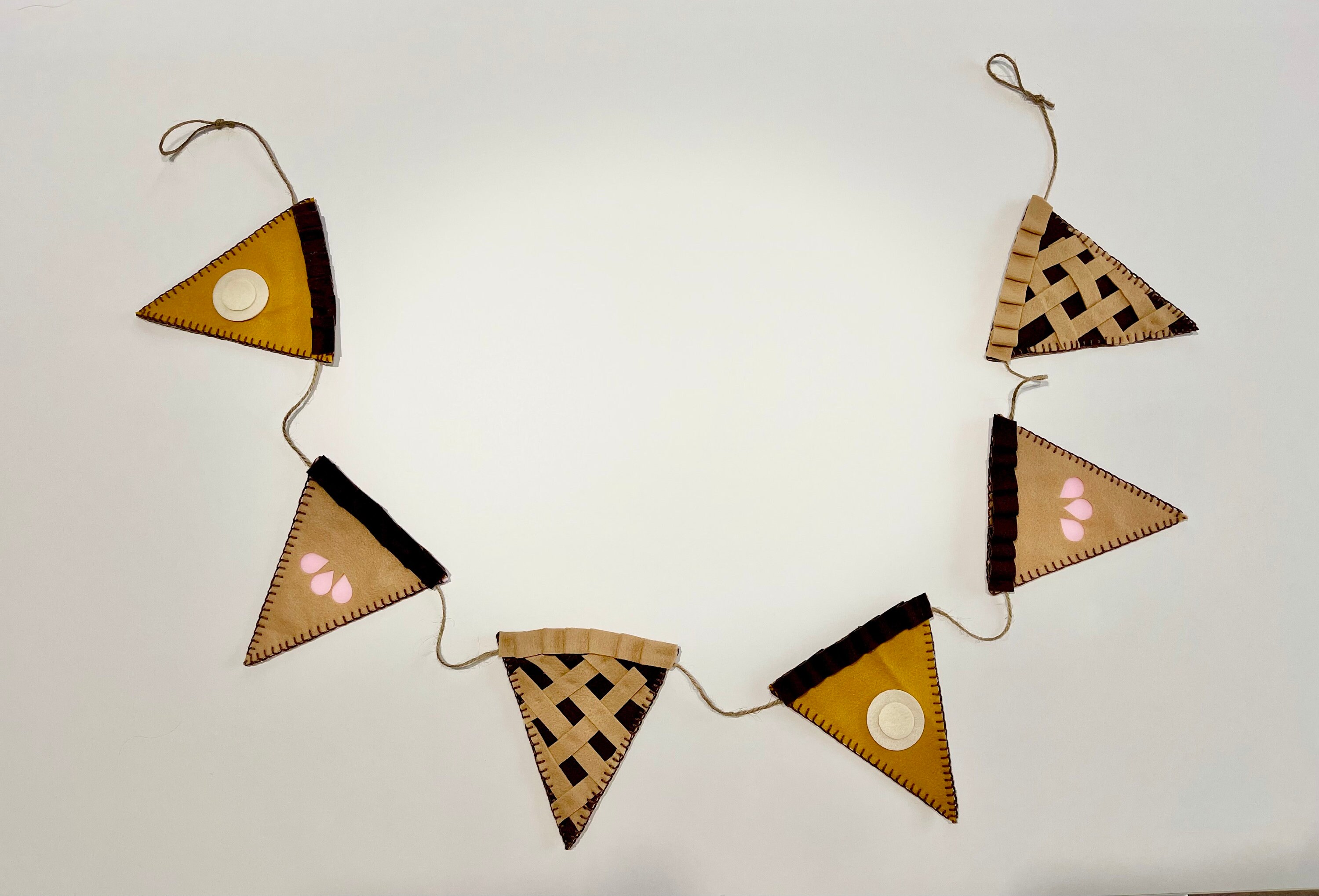 Pie Thanksgiving Felt Garland Thanksgiving Decoration Custom Size ...