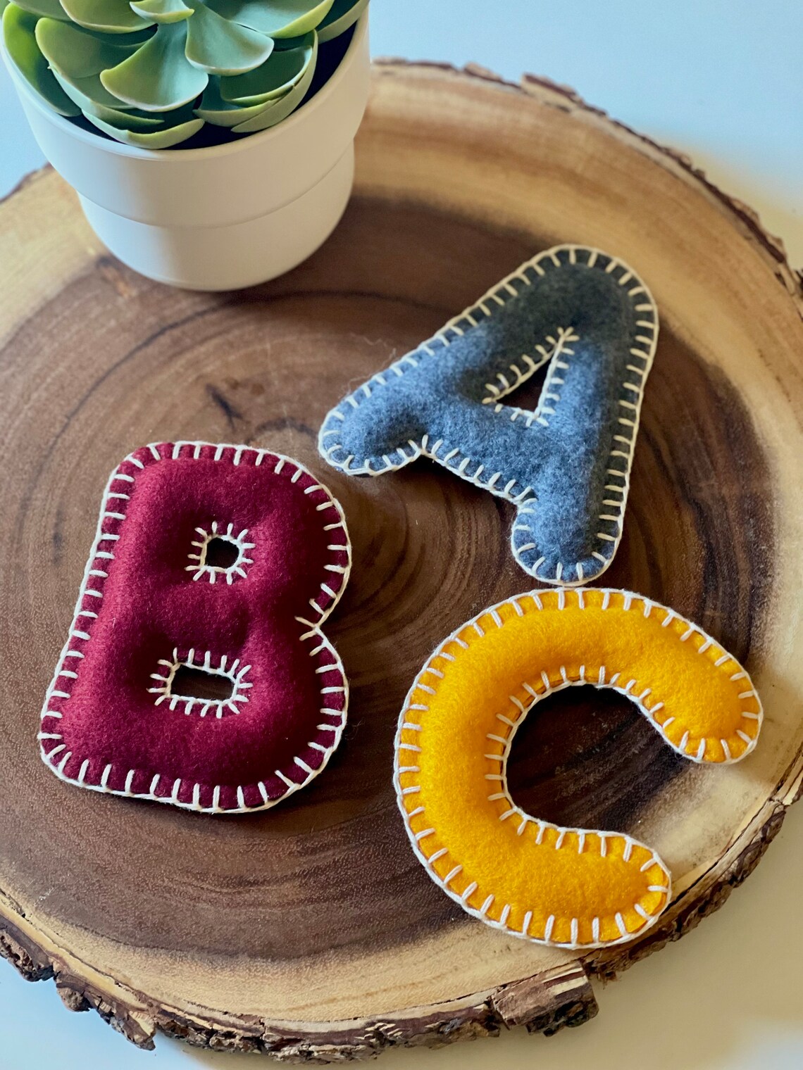 Felt Fabric Letters Stuffed Felt Letter Custom Decor - Etsy