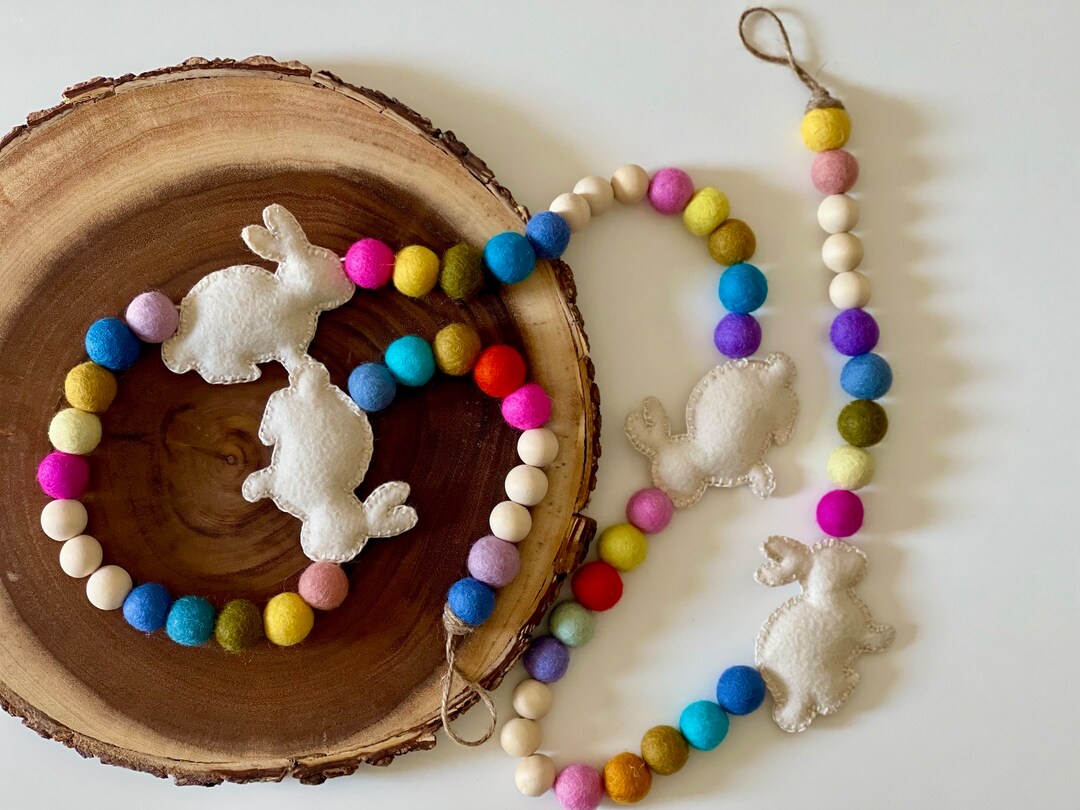 Felt Easter Garland | Bunny Garland | Colorful Easter Garland | Spring ...
