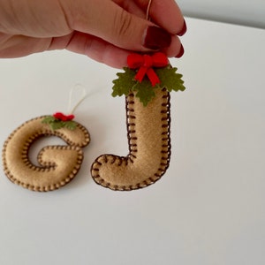 Monogram Ornament Letter Ornaments Initials Ornament Gift Toppers ...