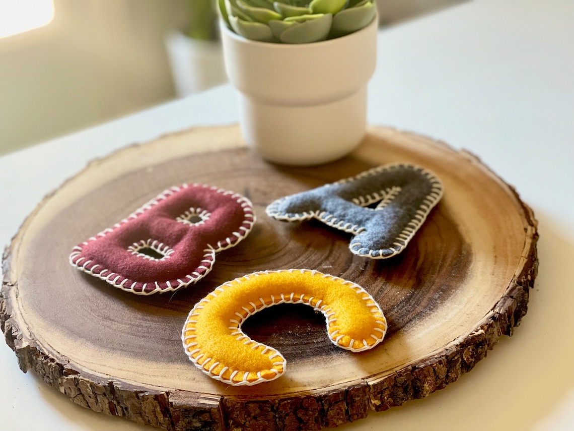 Felt Fabric Letters Stuffed Felt Letter Custom Decor - Etsy