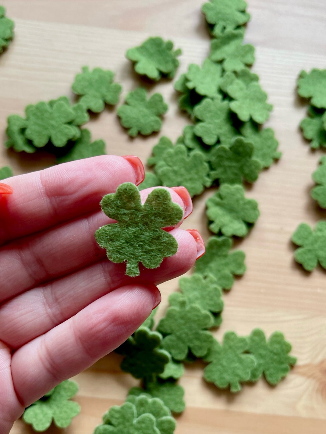 Mini 4 Leaf Felt Clovers (set of 100) | 1 Inch Green 4 Leaf Clovers |st ...