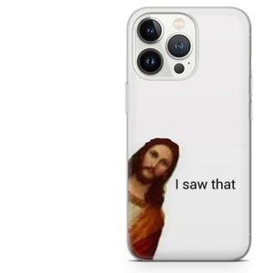 Jesus God Phone Case Meme Funny Cover for iPhone 17pro, 16, 15, 14, 13 ...
