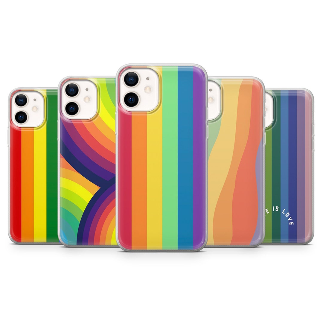 Rainbow Pride Phone Case LGBTQ Cute Cover for iPhone 17pro, 16, 15, 14 ...