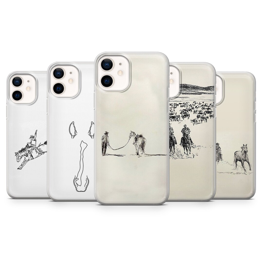 Cowboy Phone Case Rodeo Wild West Art Cover for iPhone 17pro, 16, 15 ...
