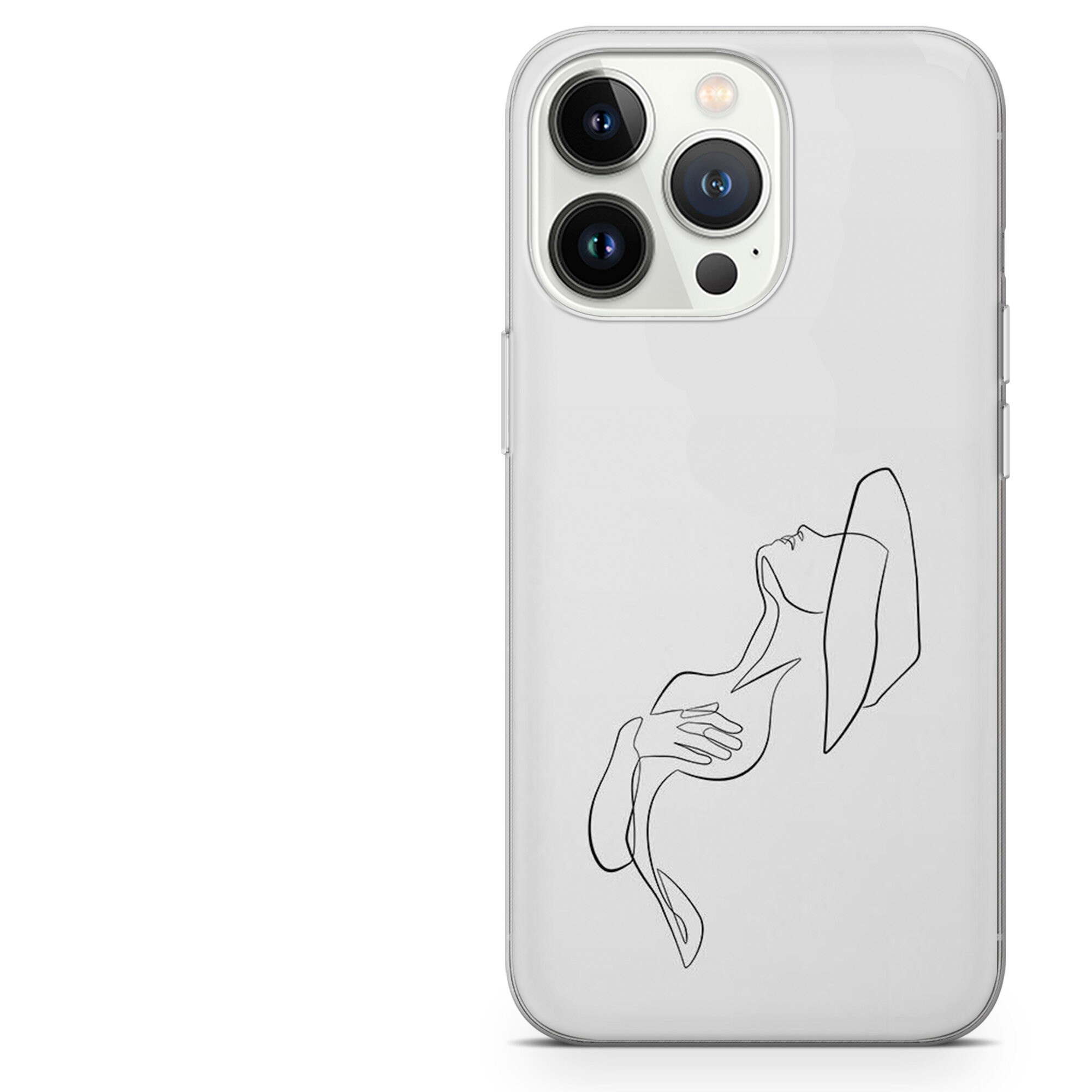 Line Art Phone Case, Woman Silhouette Cover for iPhone 17pro, 16, 15 ...