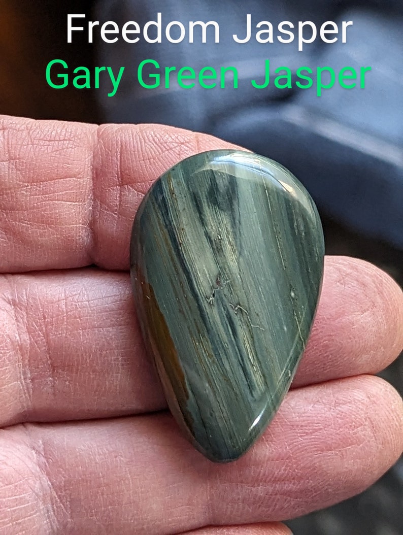 Freedom, Gary Green Jasper Cabochon, 1.60 X 1.0 X 6.4 Mm - Etsy