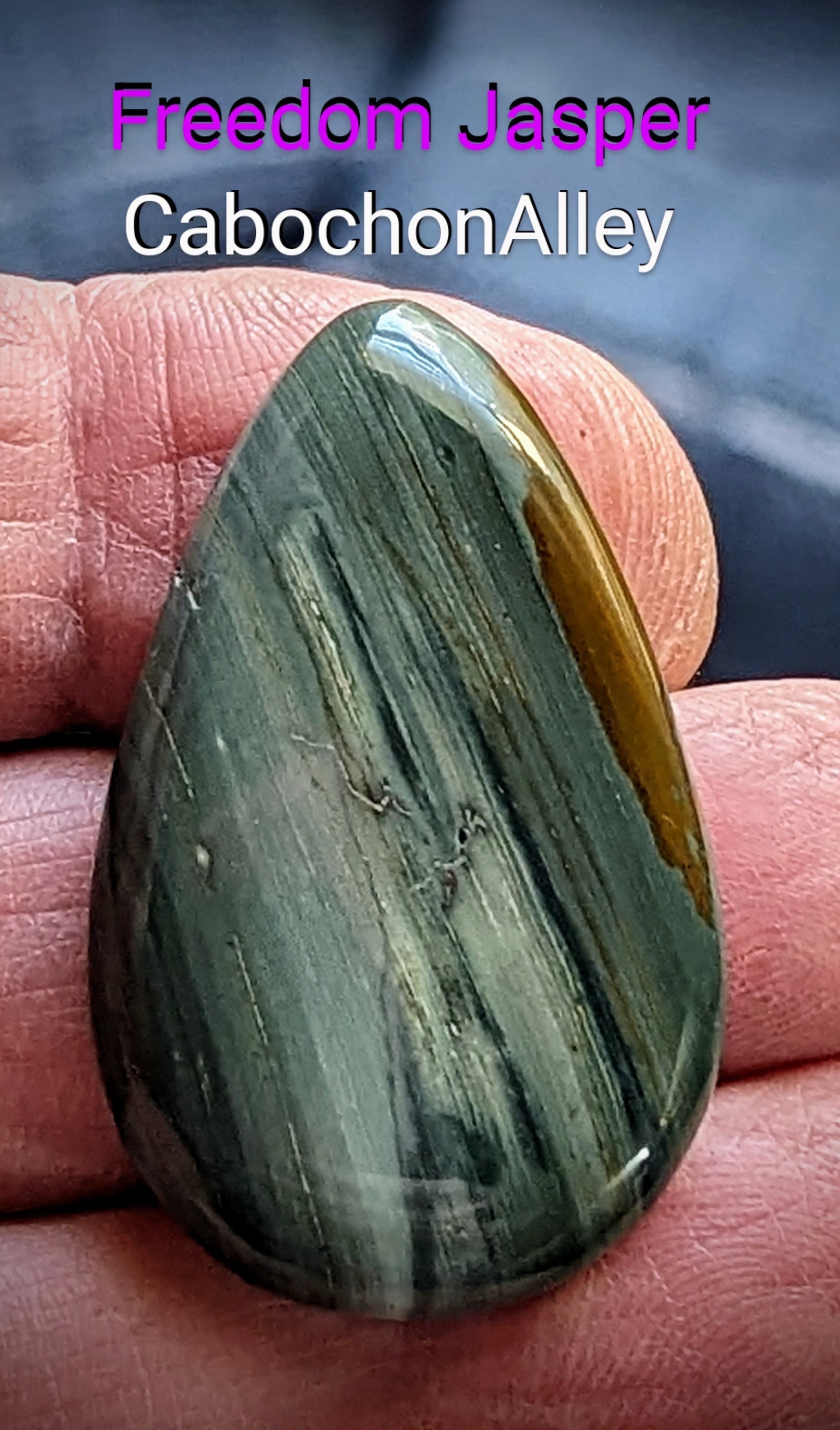 Freedom, Gary Green Jasper Cabochon, 1.60 X 1.0 X 6.4 Mm - Etsy