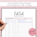 Tiktok Follower Tracker Printable, Social Media Subscriber Growth ...