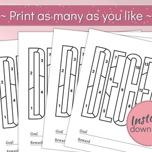 Printable December Challenge Tracker, 30 Day Goal Setting Coloring Page ...