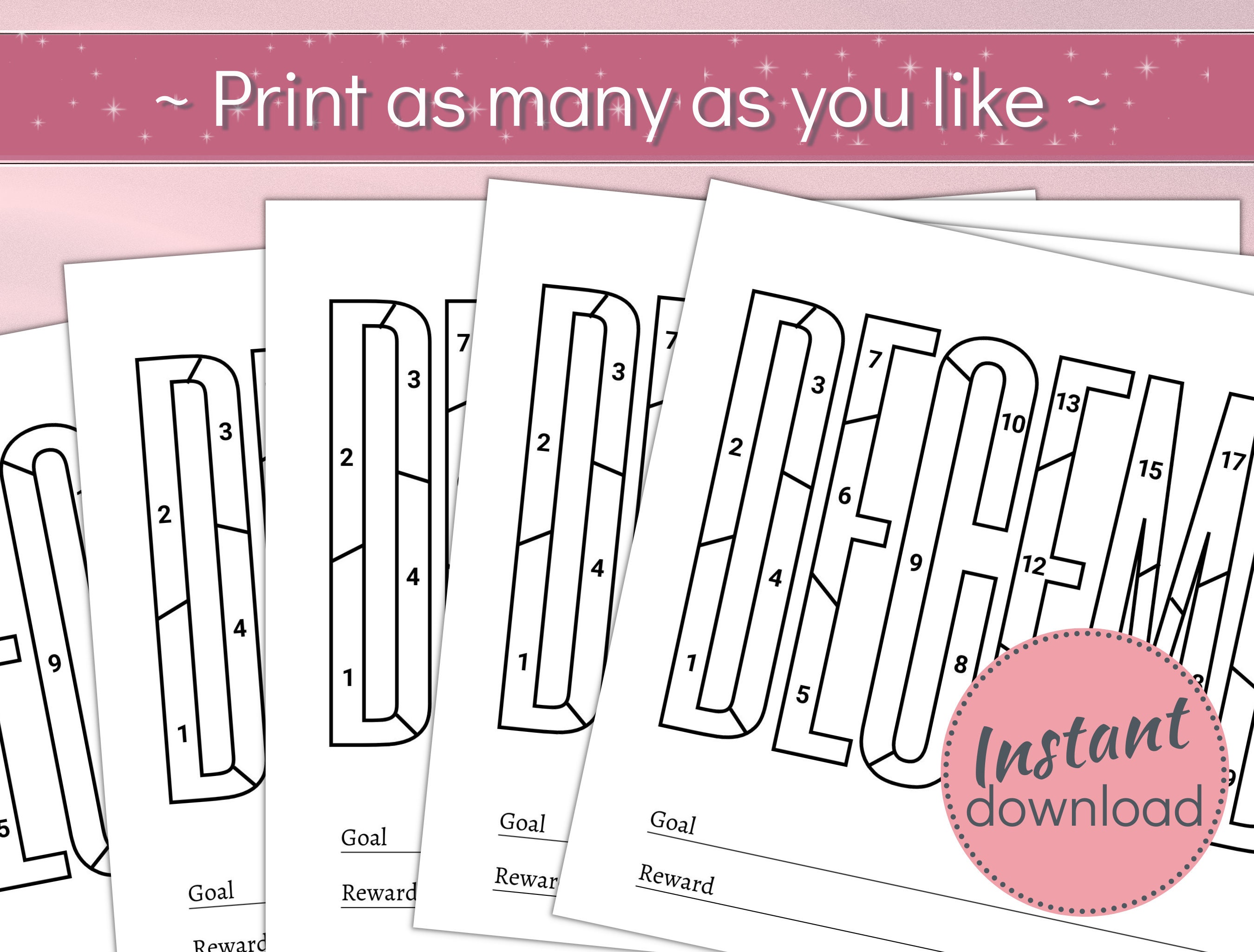 Printable December Challenge Tracker, 30 Day Goal Setting Coloring Page ...