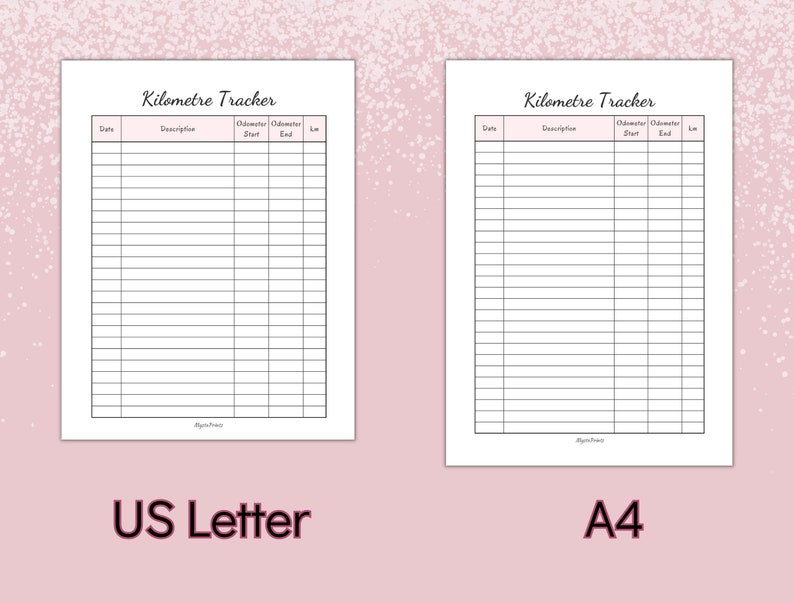 Printable Vehicle Kilometre Log Book Travel Distance Logbook - Etsy
