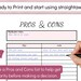 Pros and Cons List Printable: Decision Making Tool (A4, US Letter PDF ...