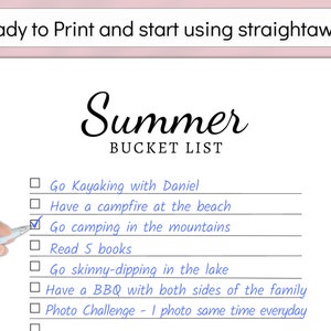 Seasonal Bucket List Printable Bundle, Summer Autumn Winter Spring ...