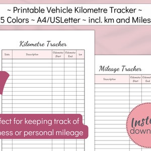 Printable Vehicle Maintenance and Expense Tracker Bundle Car - Etsy