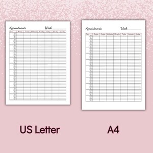 Printable Appointment Book With 15 Minute Time Slots, Weekly Client ...