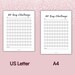 Goal Setting Printable Bundle, Challenge Progress Tracker, Habit ...