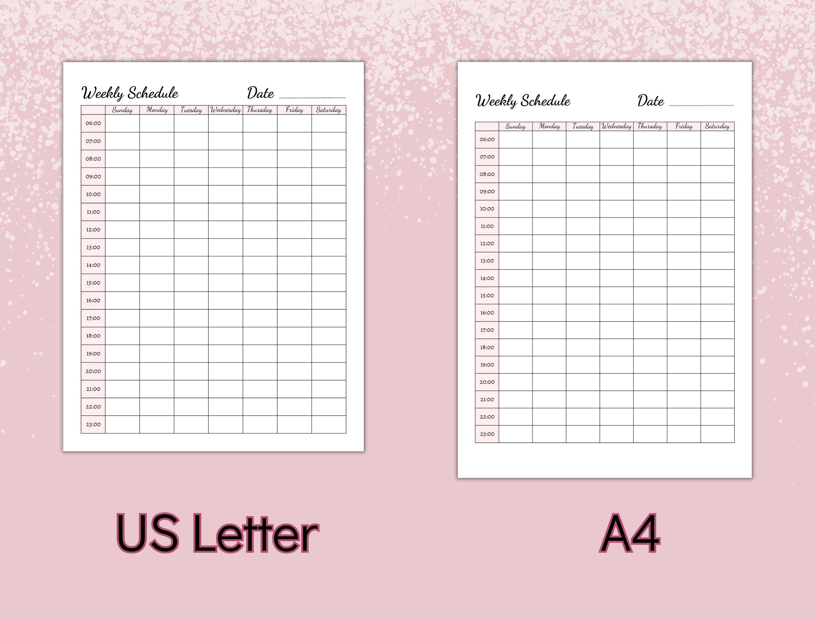 1 Hour Weekly to Do List Printable on 1 Page, Minimalist Overview Week Planner, Study Timetable ...