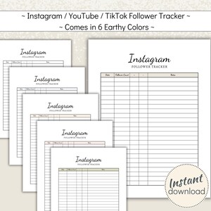 Social Media Growth Bundle Printable: Content Planner & Subscriber ...