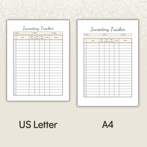 Printable Stock Tracker, In-person Inventory Tracking Sheet for Small ...