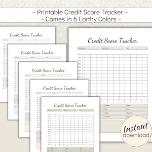 Printable Credit Repair Tracker, Credit Score Sheet, Personal Finance ...