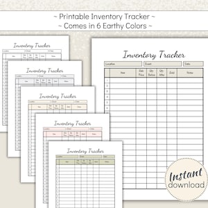 Printable Stock Tracker, In-person Inventory Tracking Sheet for Small ...