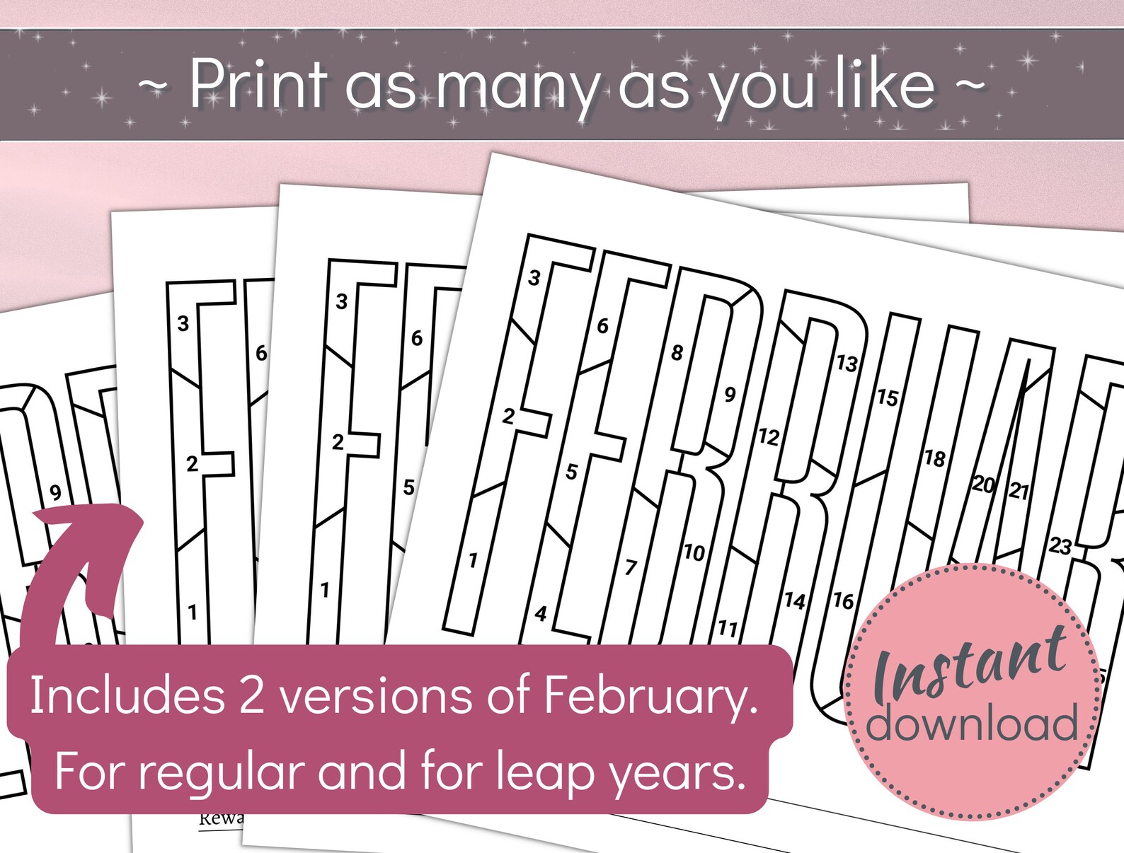 30 Day Challenge Printable Bundle, Goal Setting Coloring Pages, Full ...